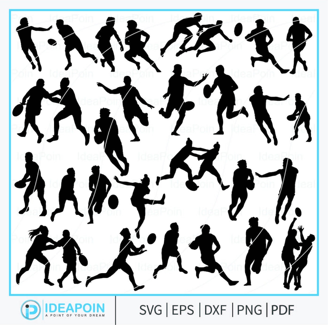 Afl SVG, Australian Rules Football Silhouette, Afl Silhouette Bundle ...