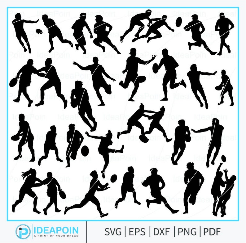 Afl SVG, Australian Rules Football Silhouette, Afl Silhouette Bundle ...