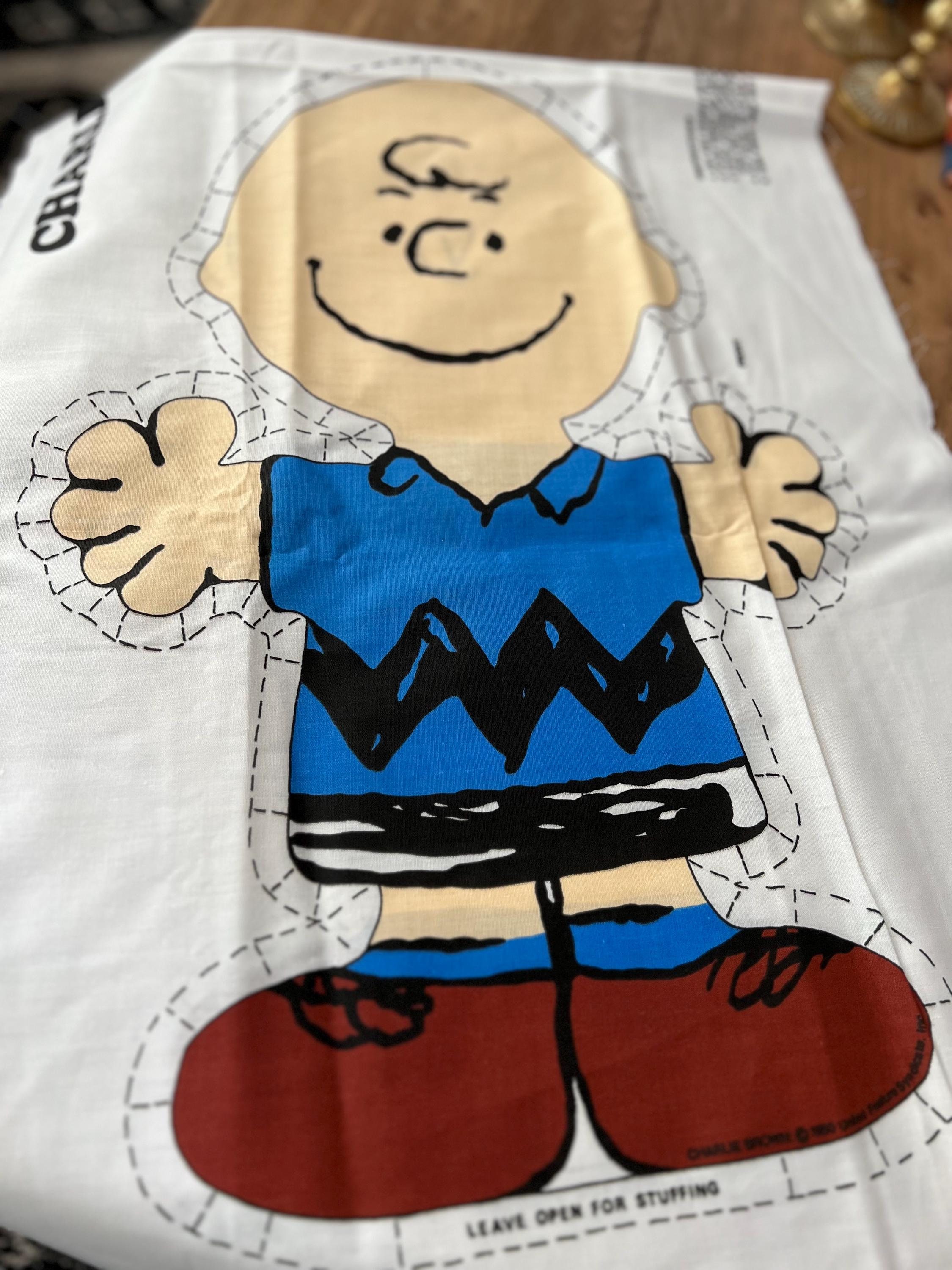 Vintage 1950s Peanuts Snoopy Charlie Brown Sewing Pattern Pillow Fabric ...