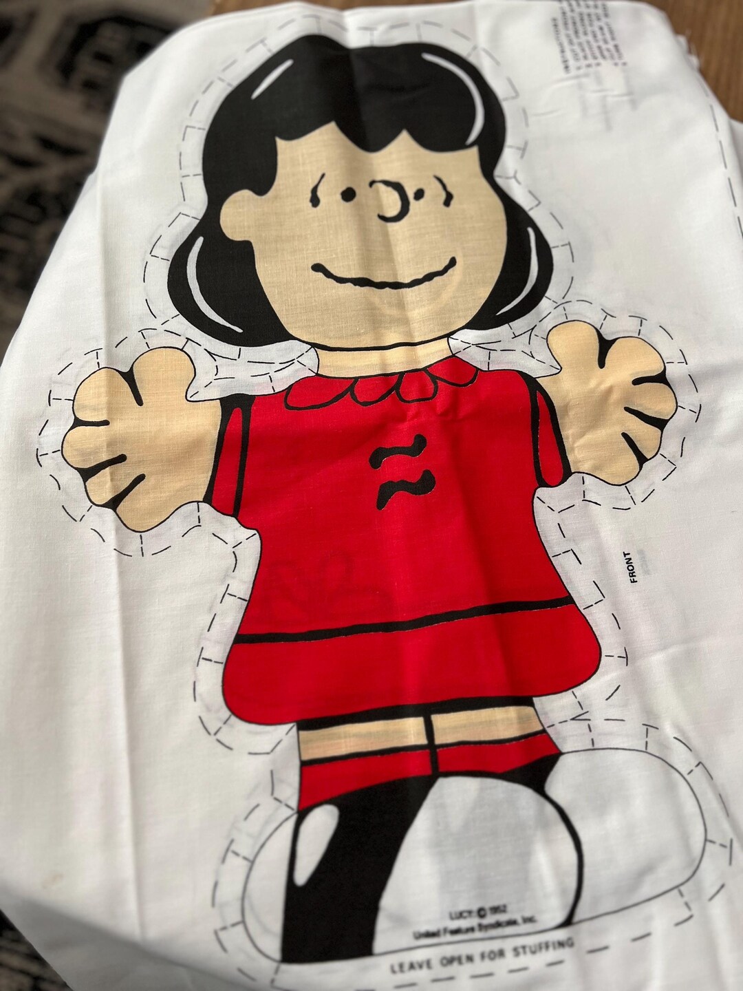 Vintage 1952 Peanuts Snoopy Lucy Sewing Pattern Pillow Panel - Etsy