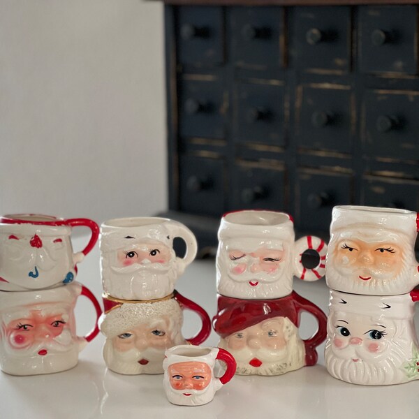 Vintage Santa Mugs - Etsy