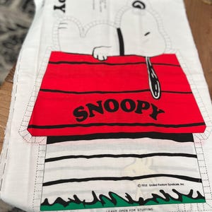1965 Vintage Peanuts Snoopy and Woodstock Sewing Pattern Fabric Panel ...