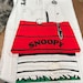 1965 Vintage Peanuts Snoopy and Woodstock Sewing Pattern Fabric Panel ...