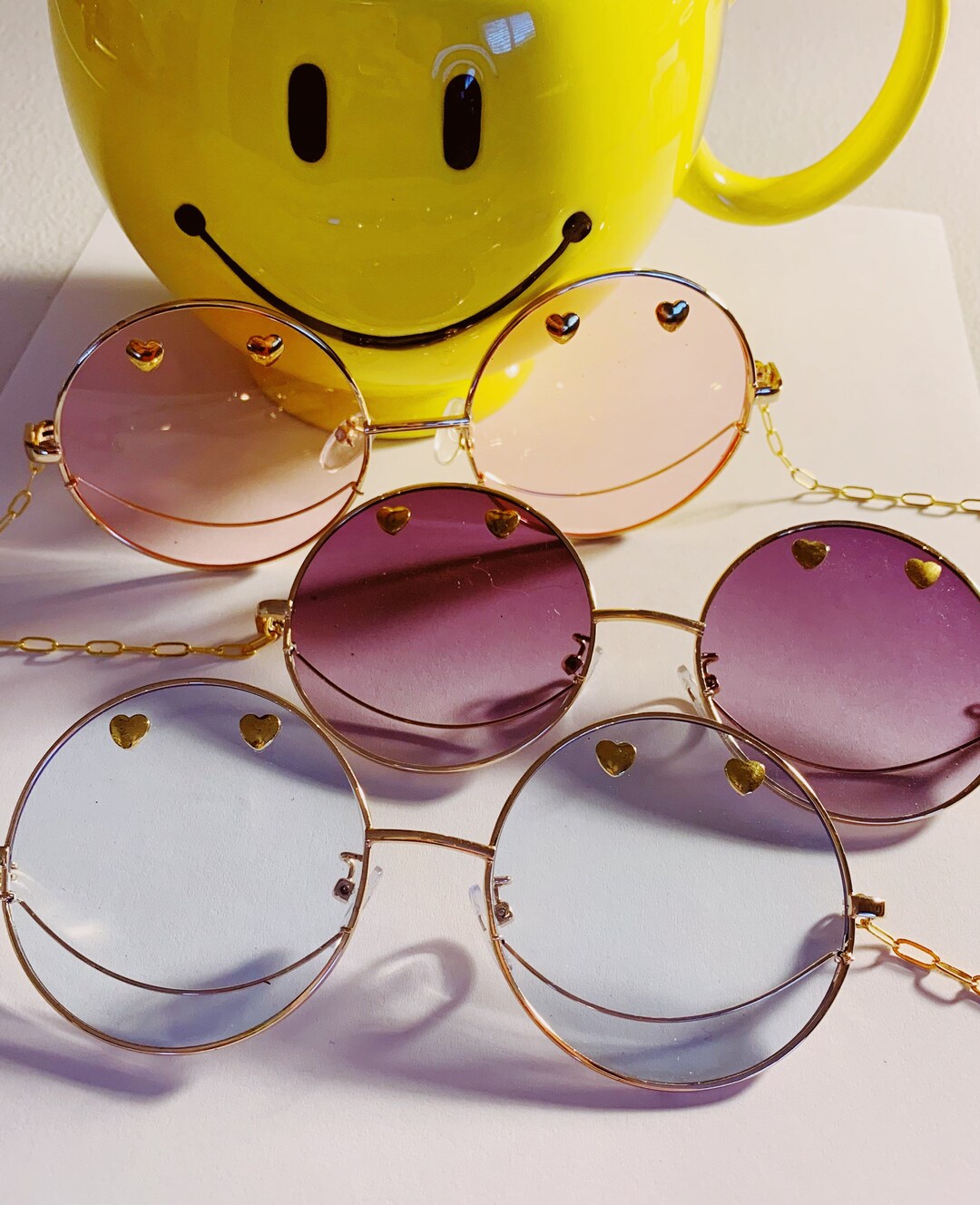 SMILE Collection Armless Chain Sunglasses More COLORS - Etsy