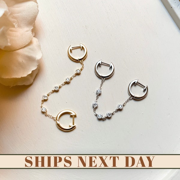 Connected Earrings - Etsy