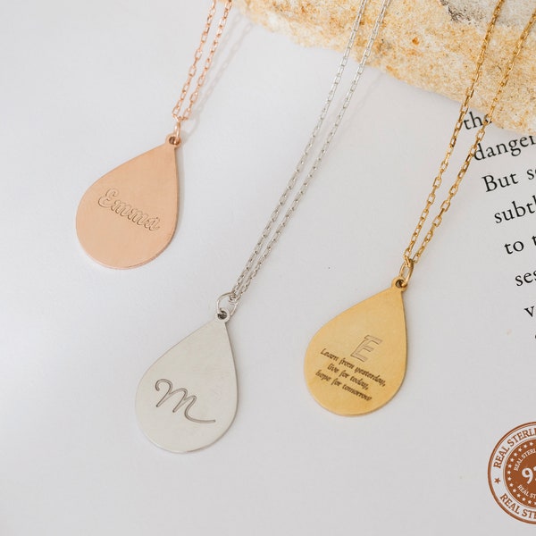 Tear Drop Necklace - Etsy