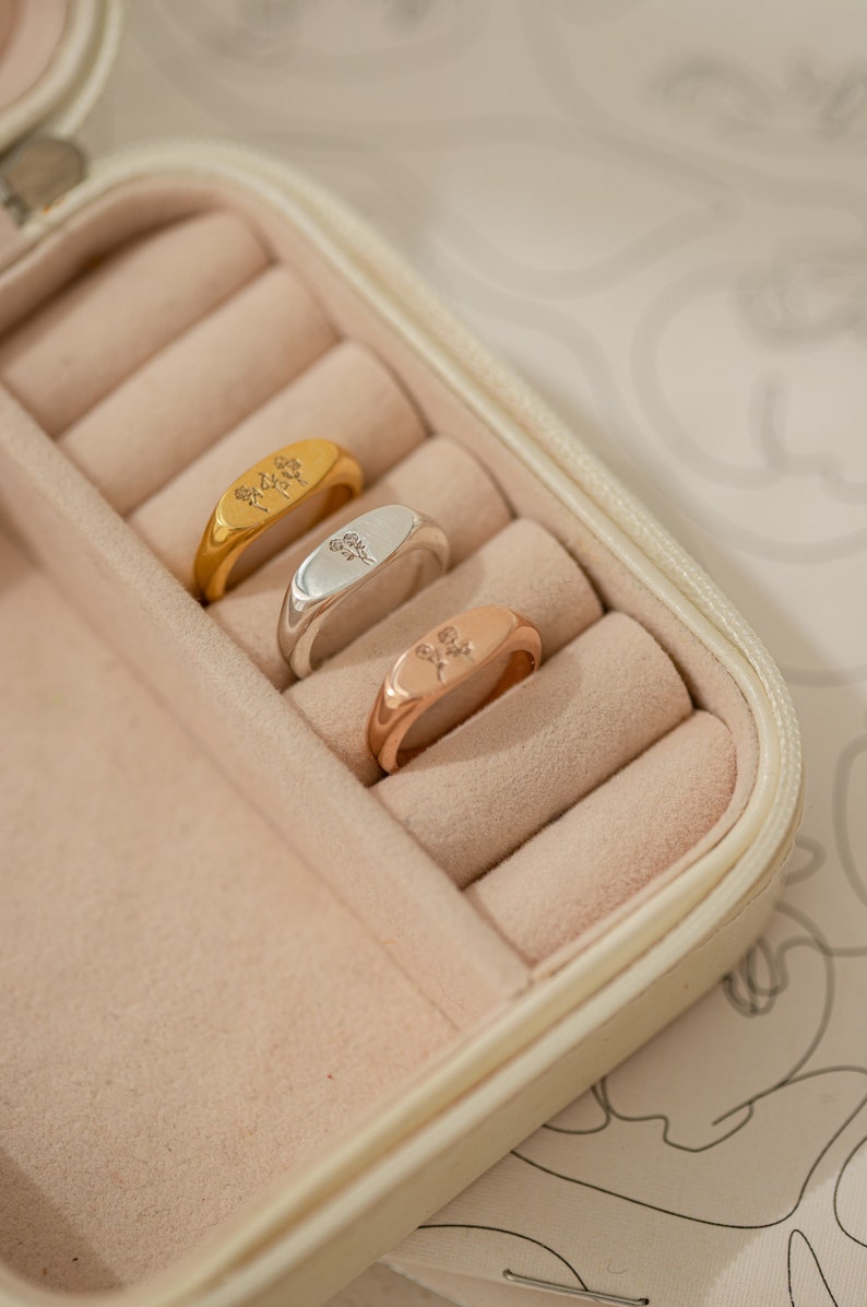Personalized Birth Flower Ring, Floral Ring, Multiple Birth Month ...