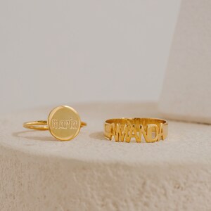 Personalized Name Ring, Custom Word Ring, Summer Jewelry, Gift for Her ...