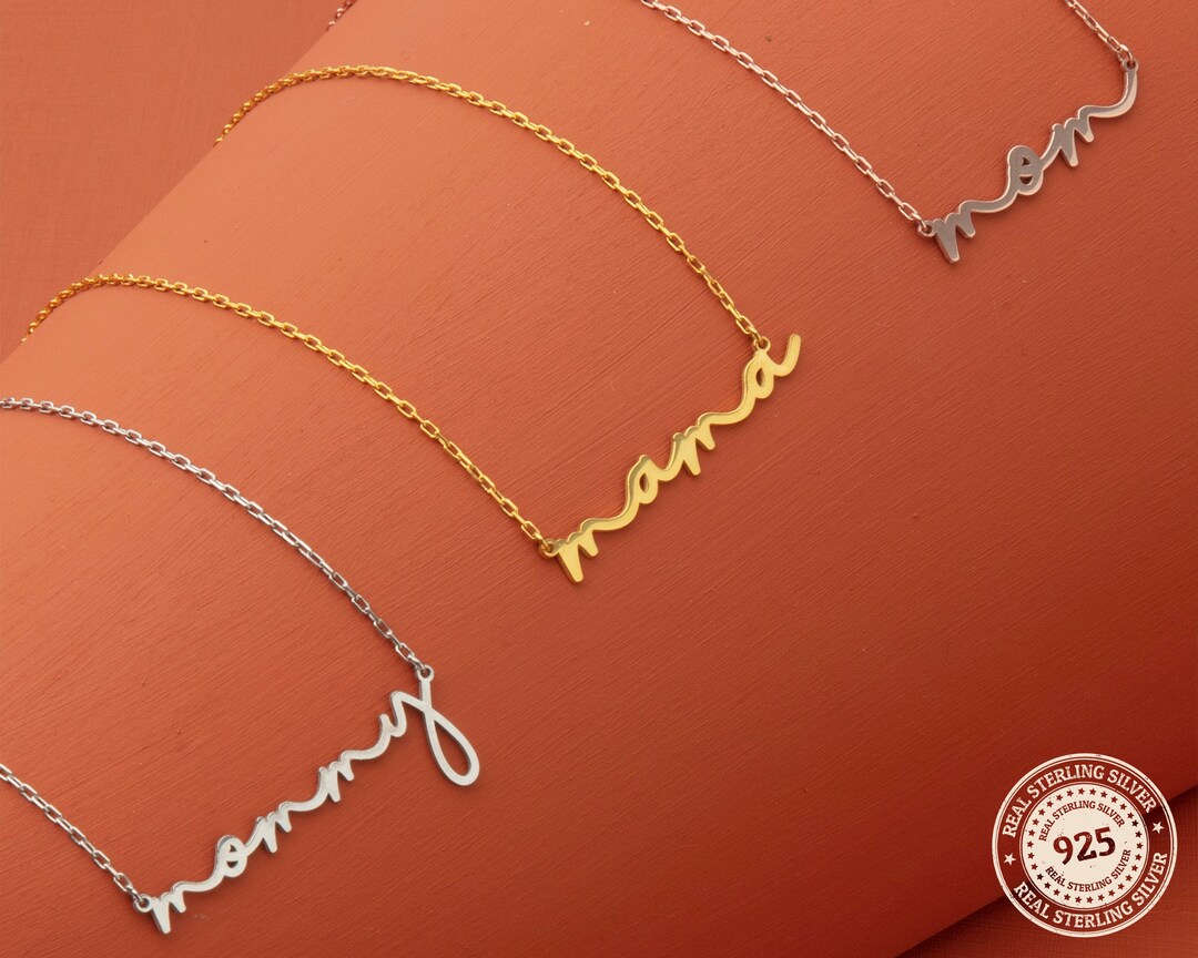 Custom Word Necklace, Personalized Name Necklace, Dainty Gift for Mom ...