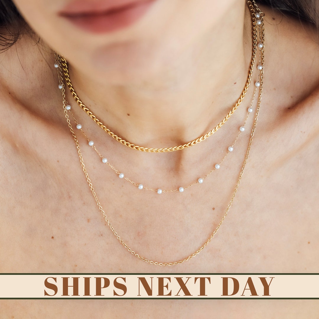 Custom Gold Chains, 18K Gold Filled Chain, Waterproof Paperclip Chain ...