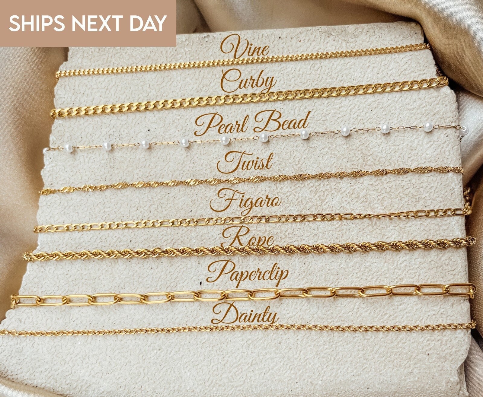 Custom Gold Chains 18K Gold Filled Chain Waterproof - Etsy Australia