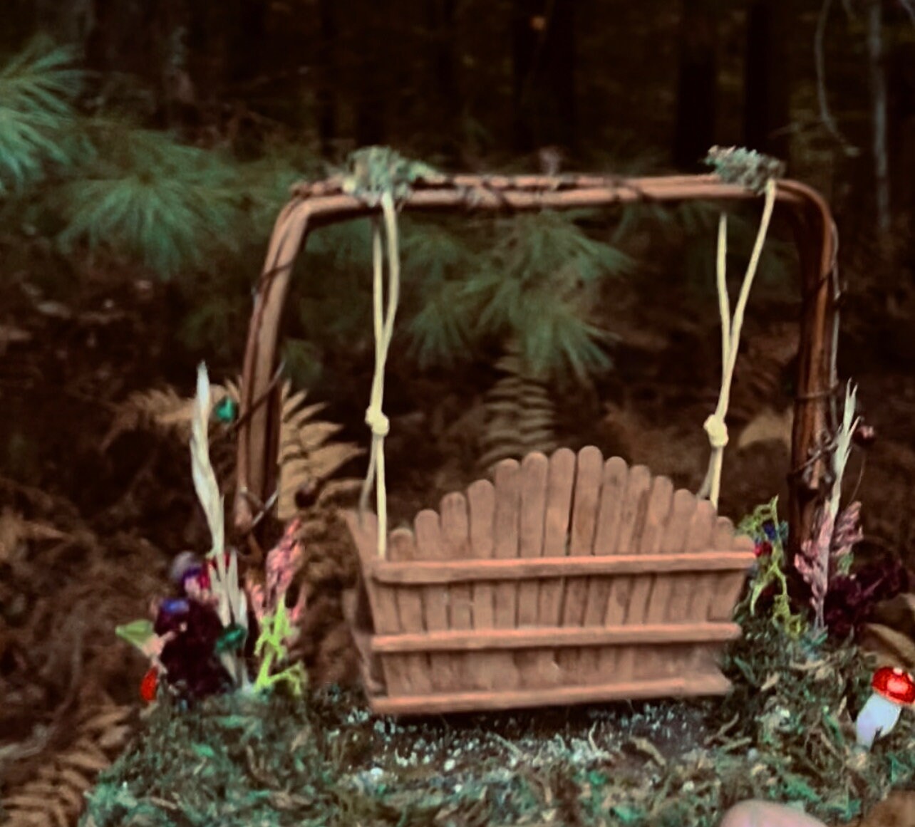 Fairy Swing Fairy Garden Swing Fairy Garden Elf Swing - Etsy