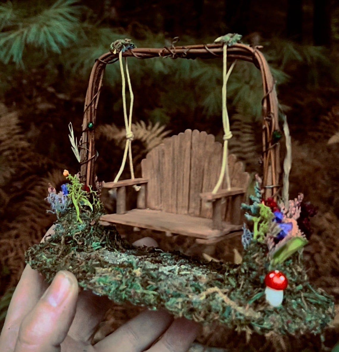 Fairy Swing Fairy Garden Swing Fairy Garden Elf Swing - Etsy