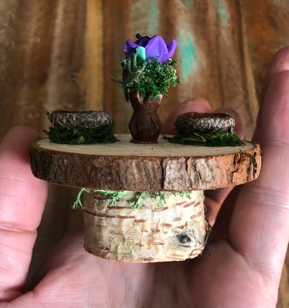 Fairy Offering Table Fairy Table and Chairs Fae Item Elf | Etsy