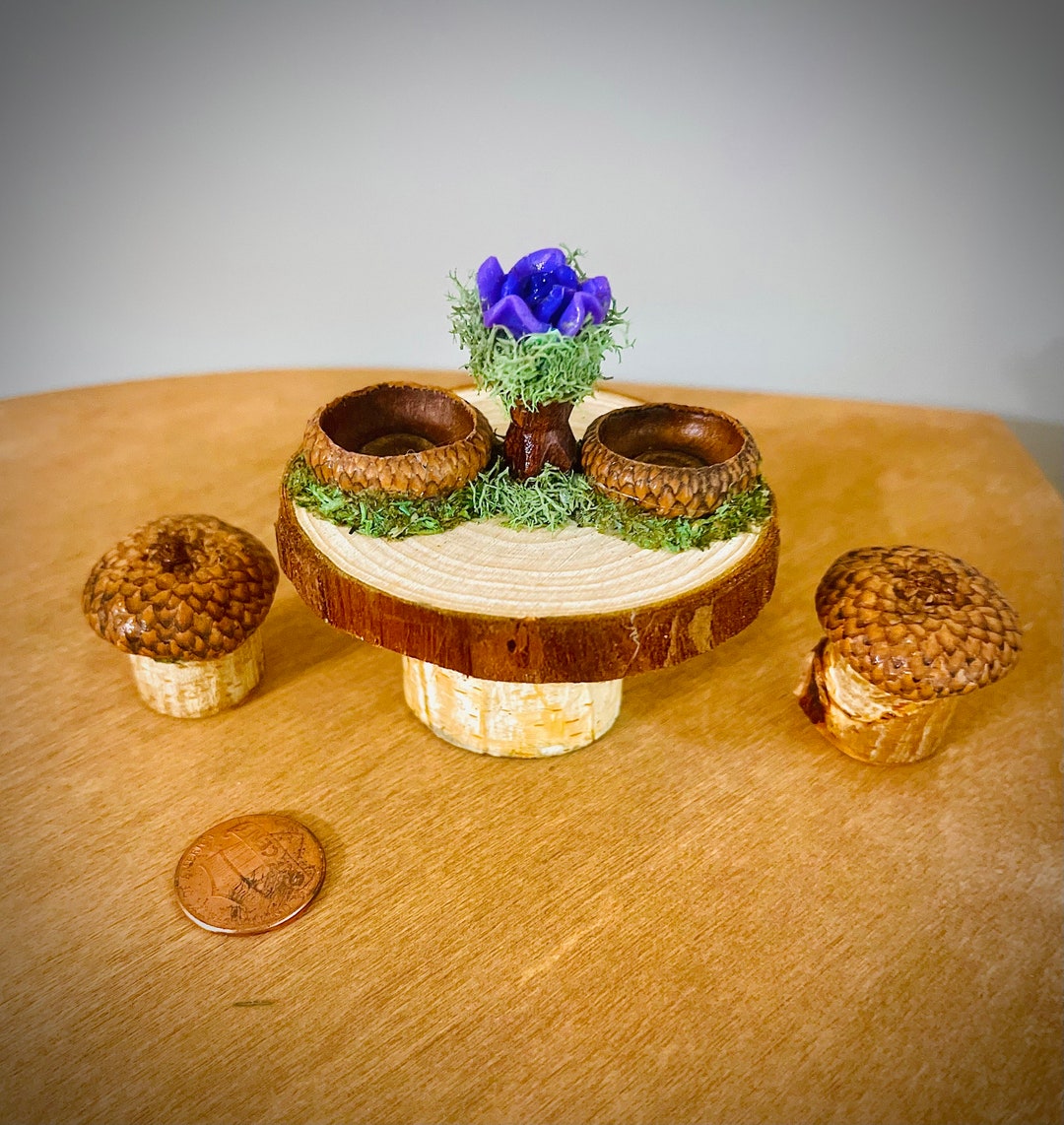 Fairy Offering Table, Fairy Table and Chairs, Fae Item, Elf Furniture ...