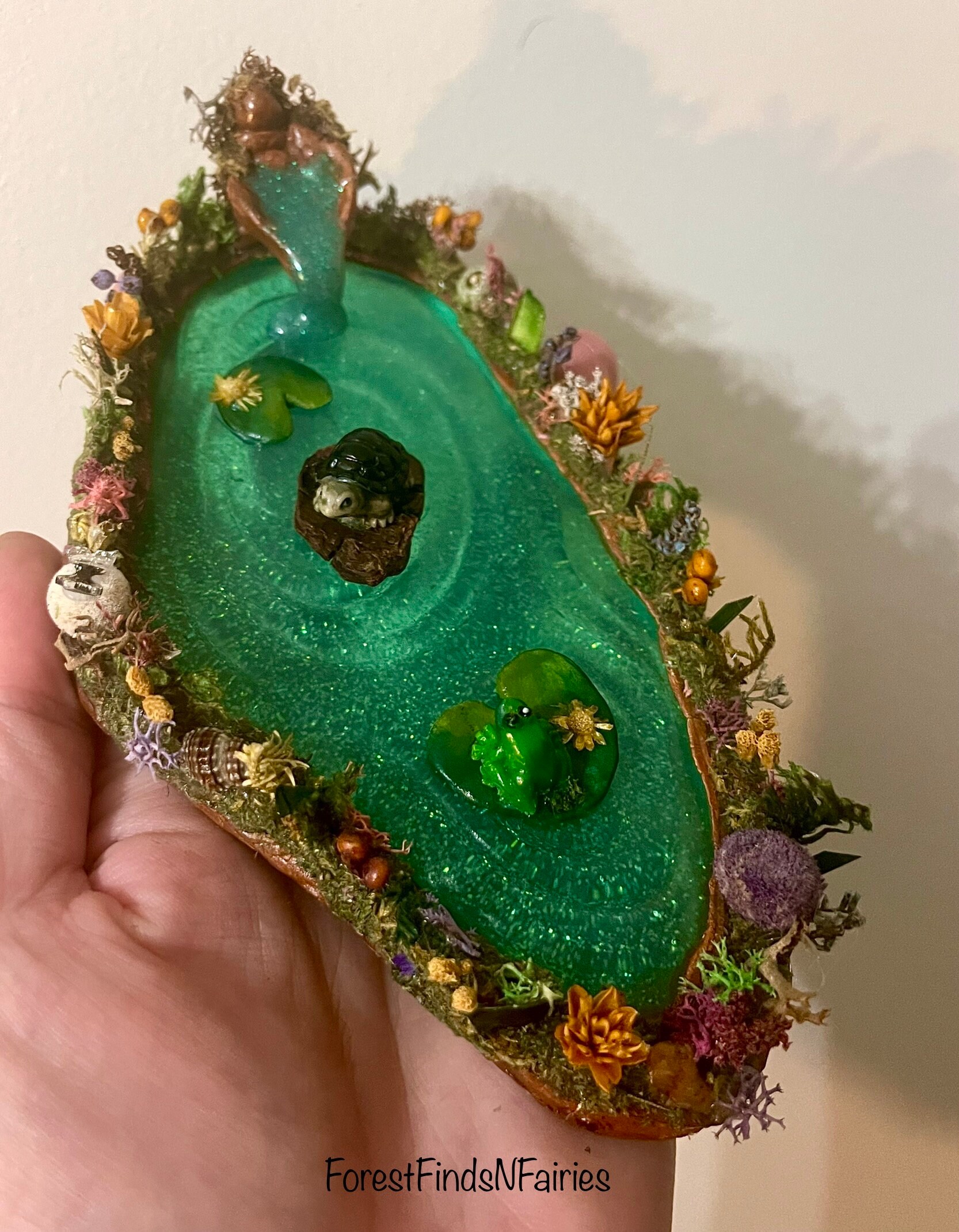 Fairy Pond, Handmade Miniature Pond, Fairy Pond With Lights - Etsy