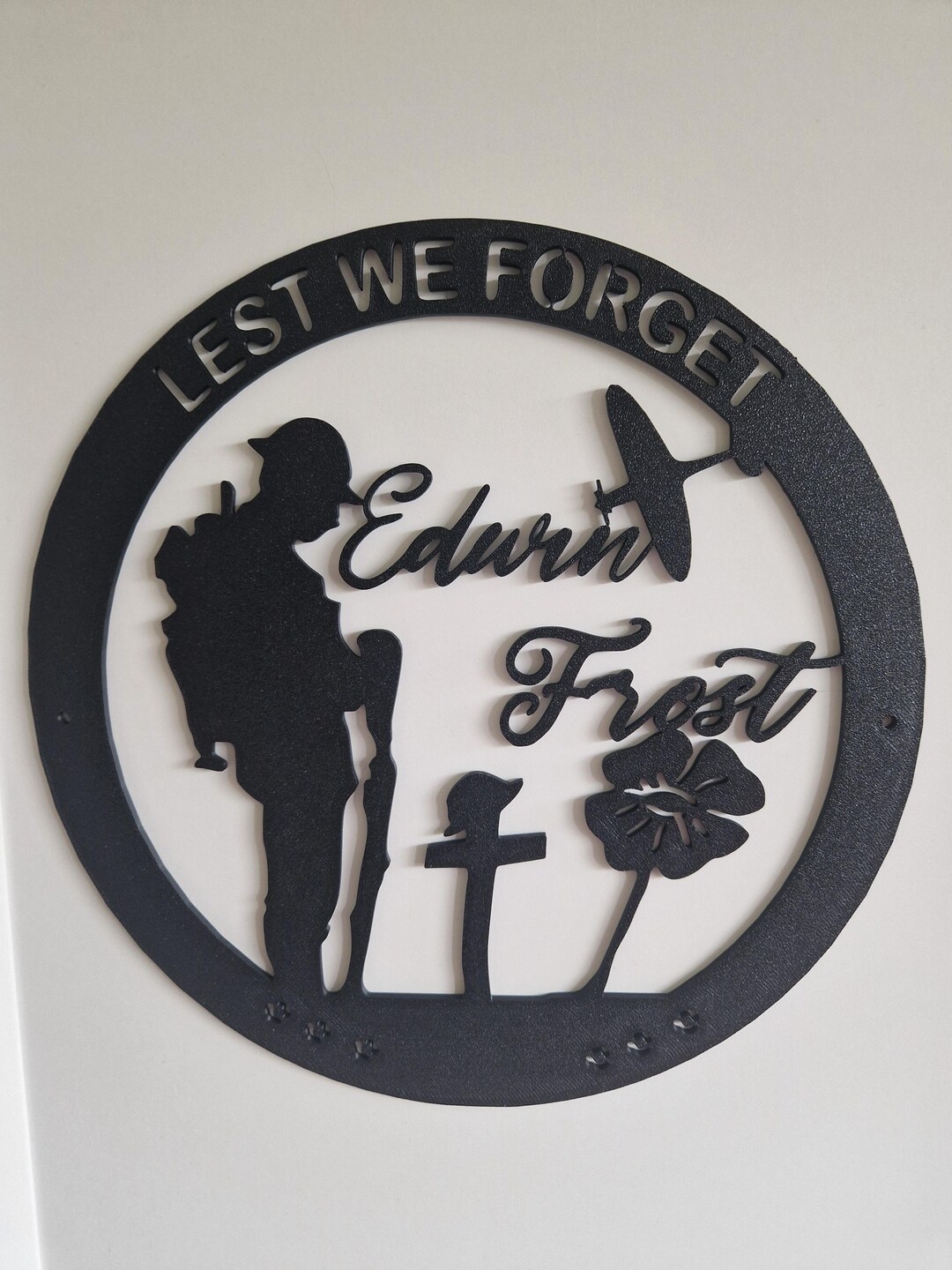 Lest We Forget Wall Sign-memorial-personalised-tribute WW1 WW2 ...