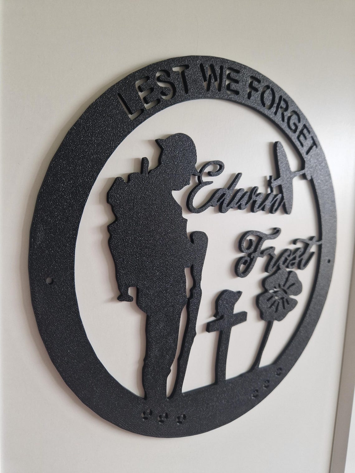 Lest We Forget Wall Sign-memorial-personalised-tribute WW1 WW2 ...