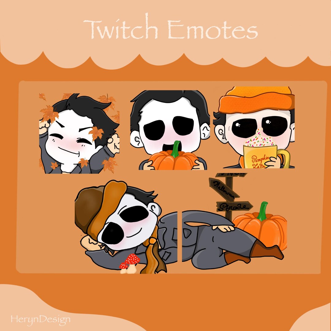 Myers REALLY Loves Fall - Pack X5 Twitch Emotes by Heryndesign - Etsy