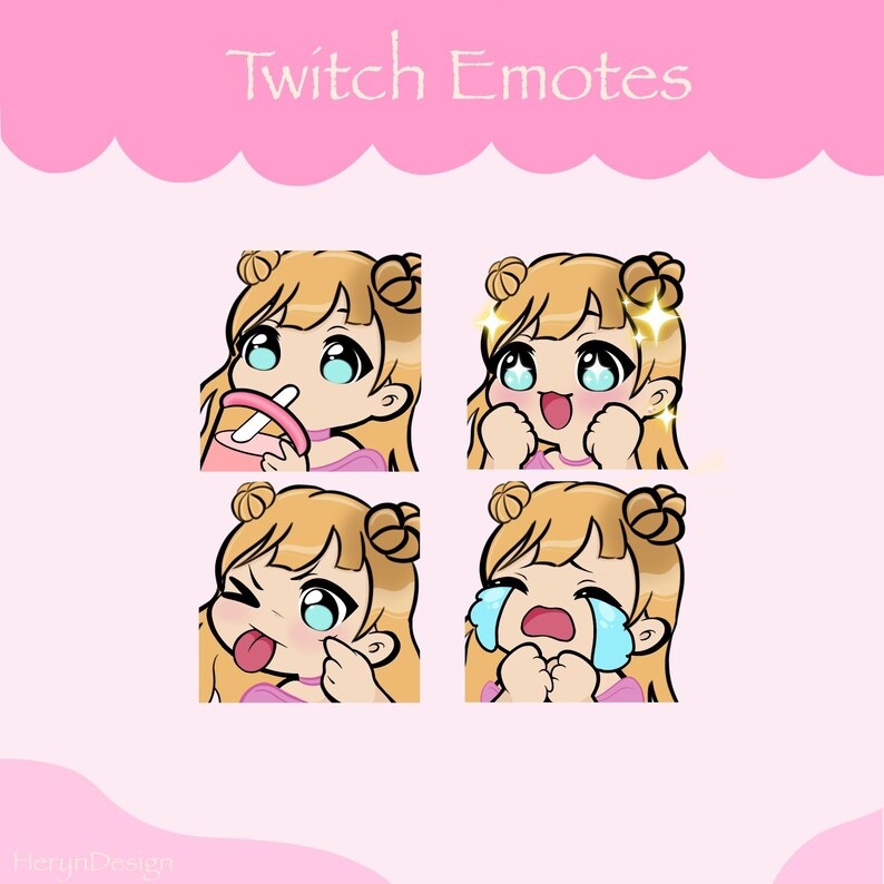 Blonde Girl Life - Twitch / Discord Emotes - Etsy