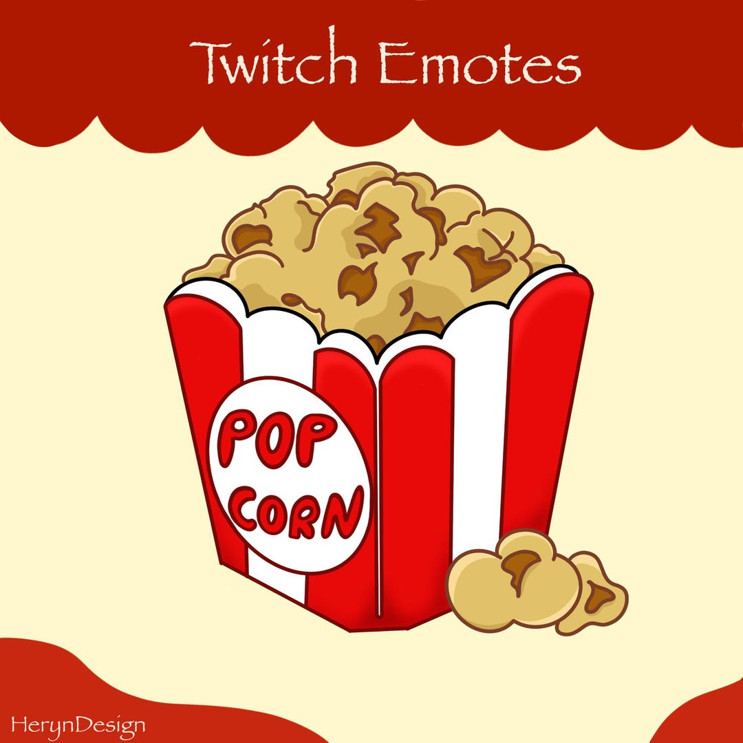Popcorn Team: Twitch / Discord Emote by Heryndesign - Etsy