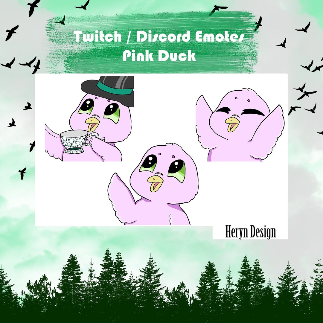 Twitch / Discord Emotes Rosa Ente - Etsy Österreich