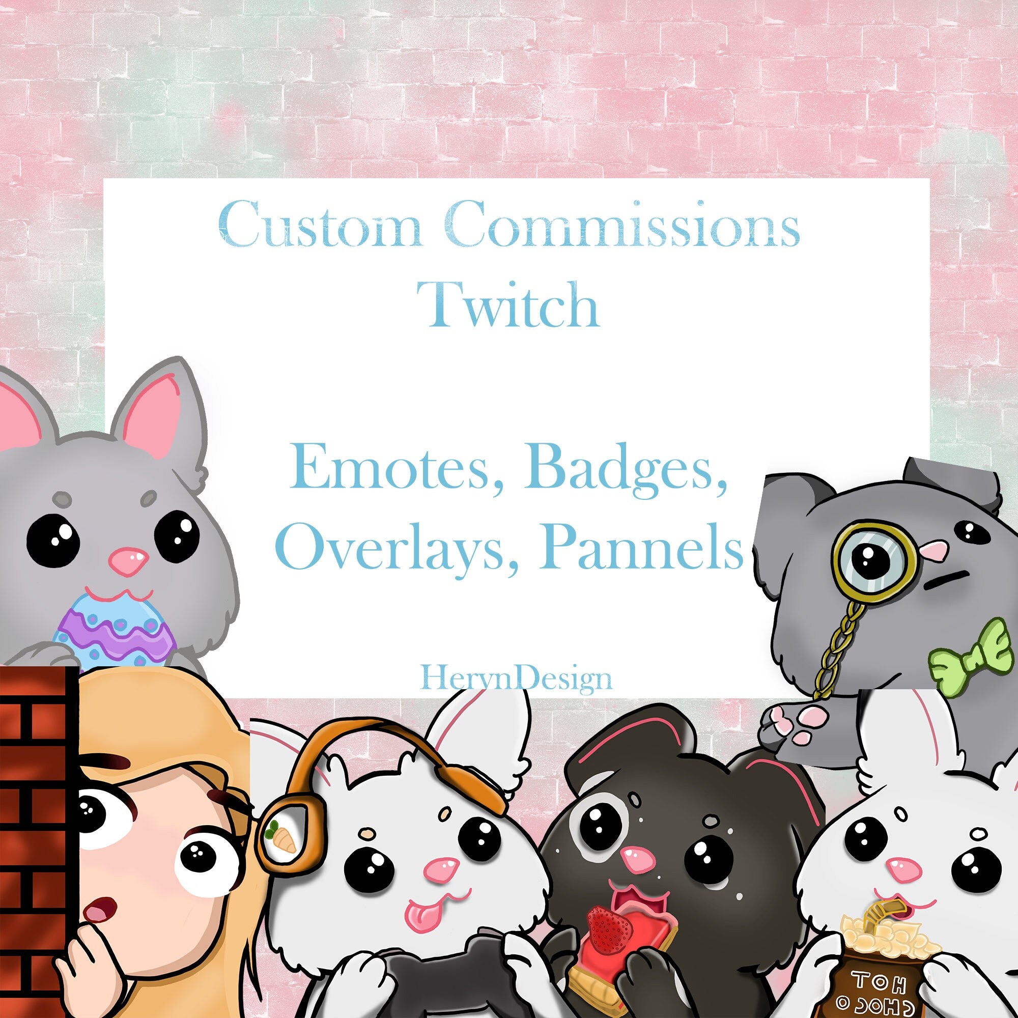 Custom Commission Emotes Badges Overlays Panels for - Etsy