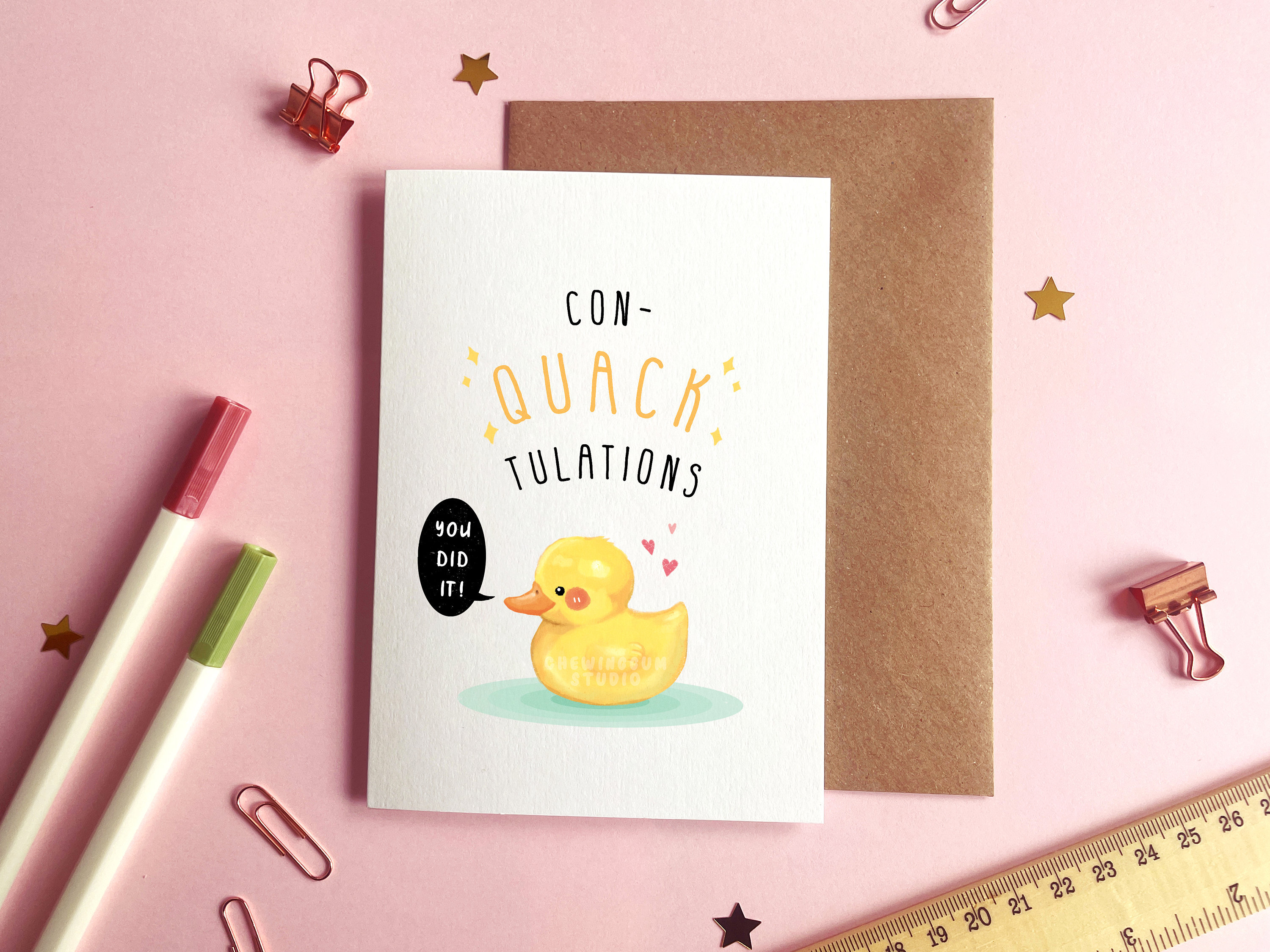Congratulations Duck Card: 'you Did It' Graduation Card - Etsy UK