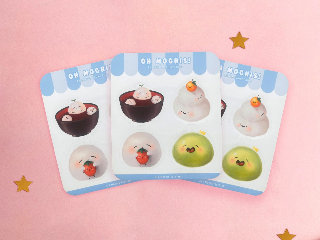 Mochi Sticker | Japanese Mochi Sticker, Asian Food Sticker, Mini Mochi ...