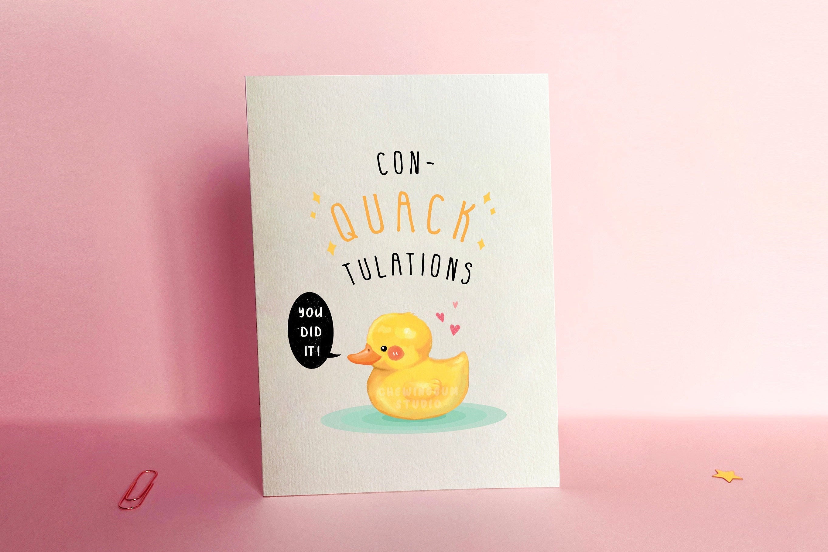 Congratulations Duck Card: 'you Did It' Graduation Card - Etsy UK