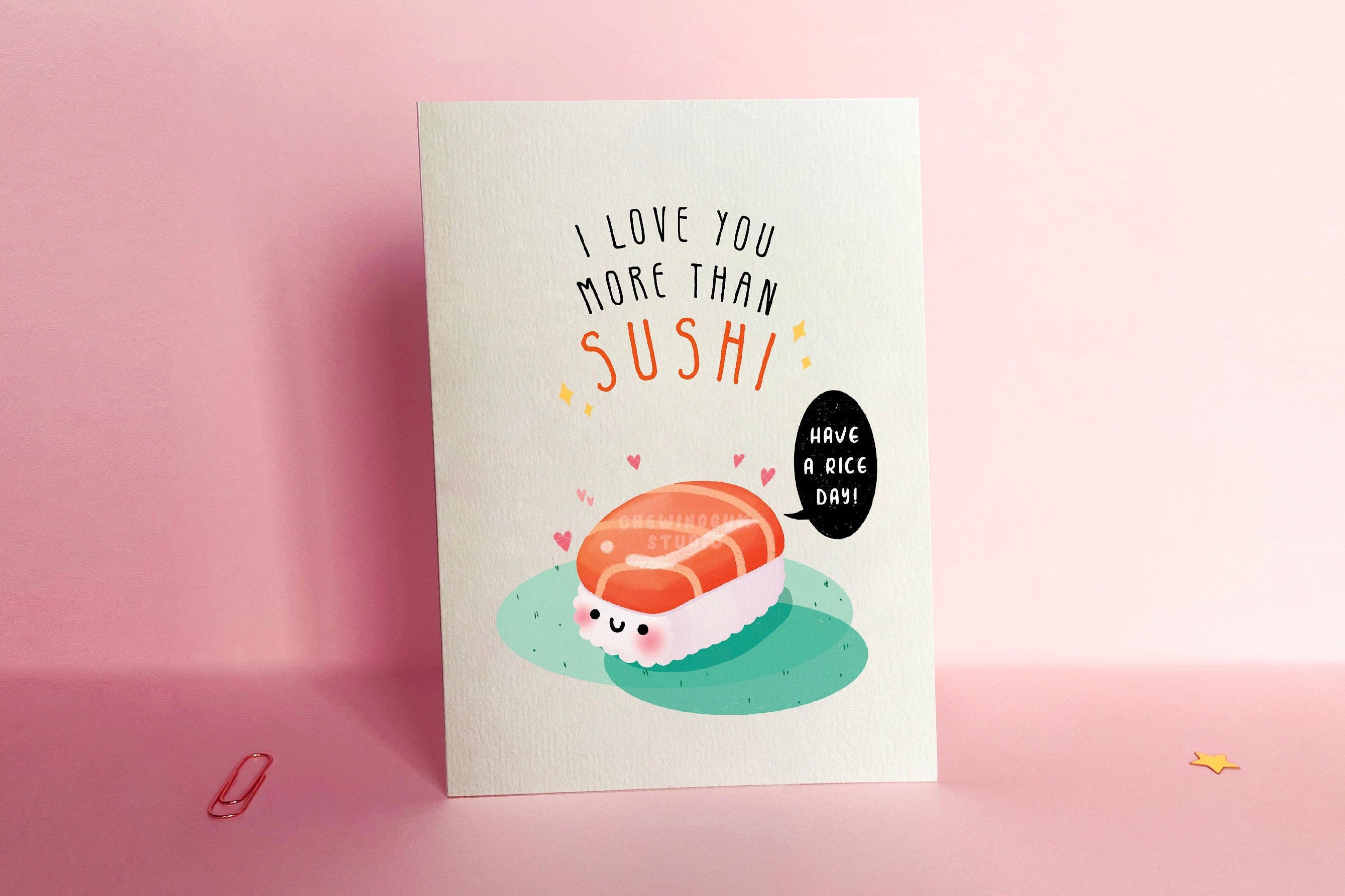 Ti amo più del sushi Card / I Love Sushi Card, biglietto di compleanno ...