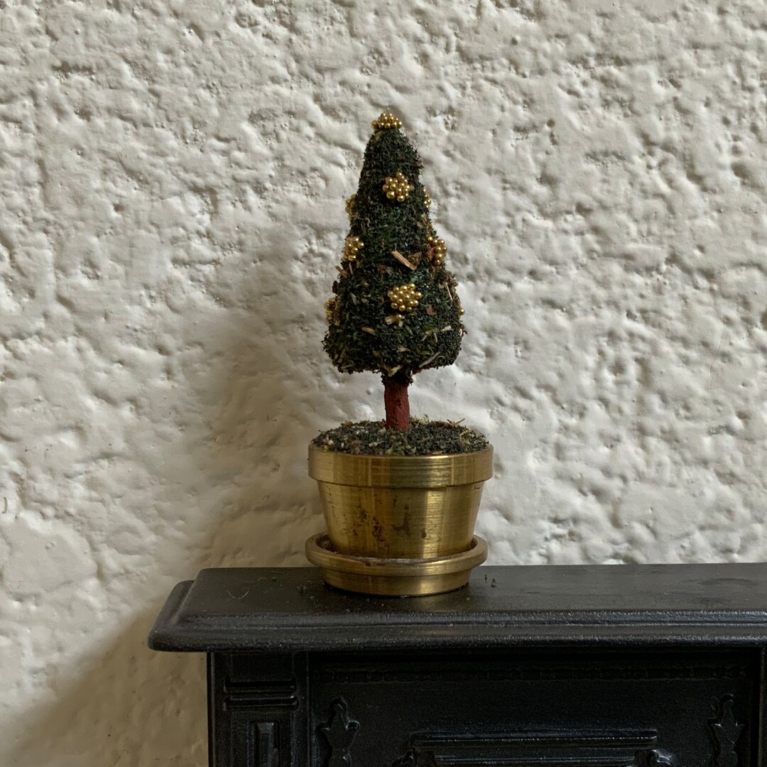 1:24 Scale Topiary Tree Decorated With Gold Accents for Xmas - Etsy