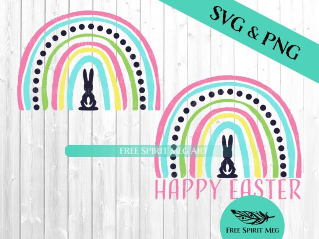 Boho Rainbow SVG, Easter Svg, Digital Download, Plus PNG File - Etsy