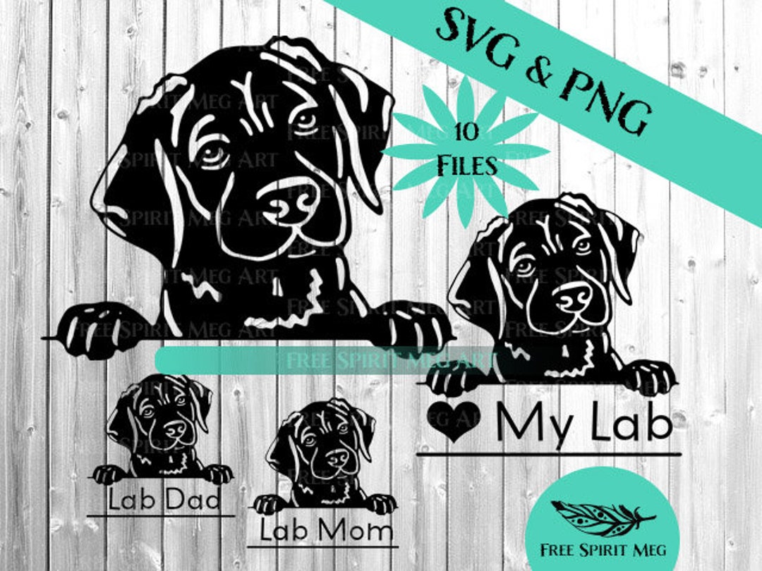 Black Labrador Retriever Puppy SVG & PNG Bundle, 10 Files, Instant ...