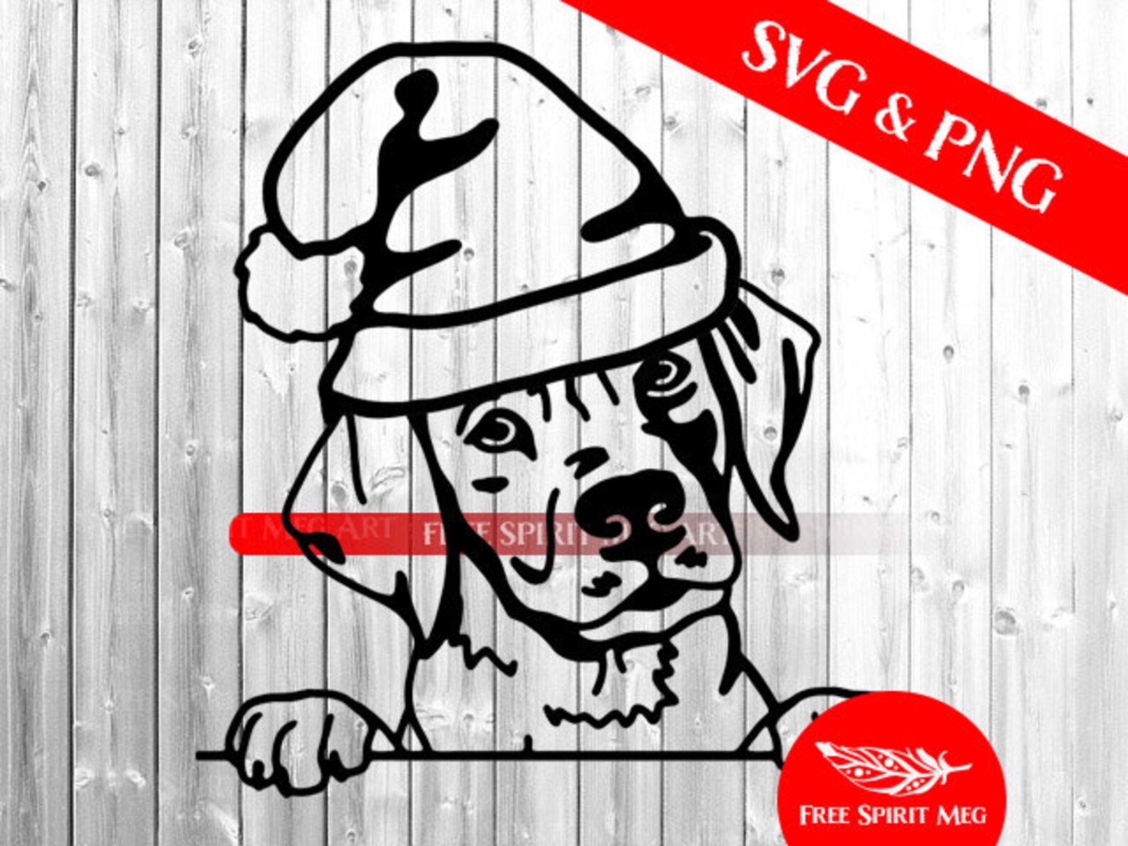 Christmas Lab SVG & PNG, Multi Layered Instant Download, Labrador ...