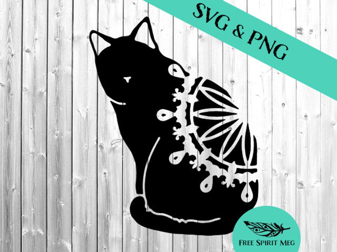Cat SVG & PNG Bundle 6 Files Digital Download Includes | Etsy