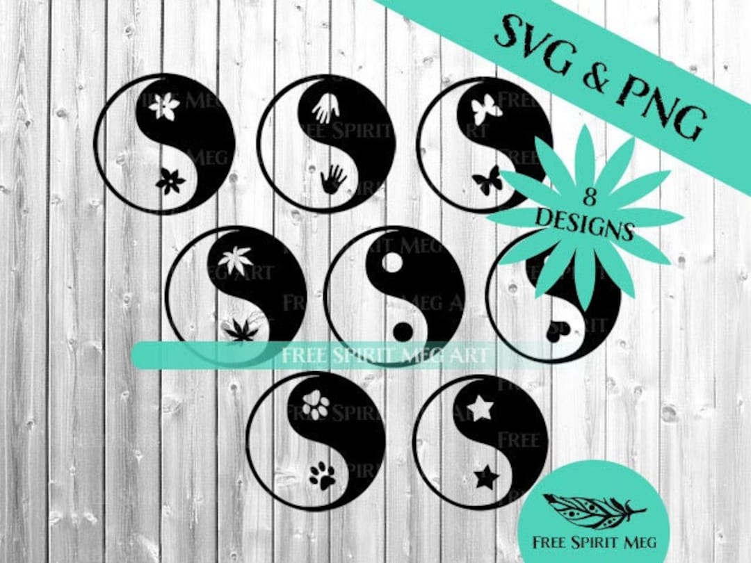 Yin Yang SVG Bundle, Digital Download, Plus PNG - Etsy