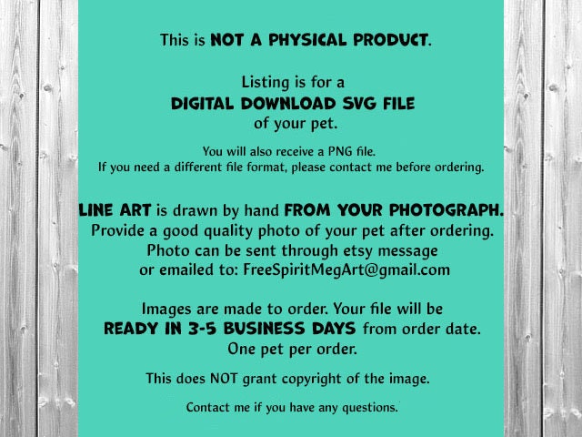 Custom Pet SVG & PNG Pet Portrait Digital Download Svg File - Etsy