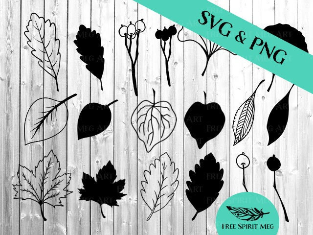Fall Leaf SVG Bundle Digital Download Leaf Silhouette Leaf - Etsy
