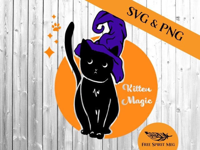Halloween Cat SVG & PNG Digital Download Plus PNG Files for - Etsy