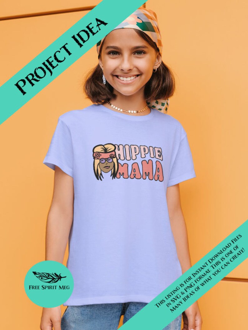 Hippie Mama SVG & PNG, Mothers Day Svg, Layered Svg, Hippie Svg, Groovy ...