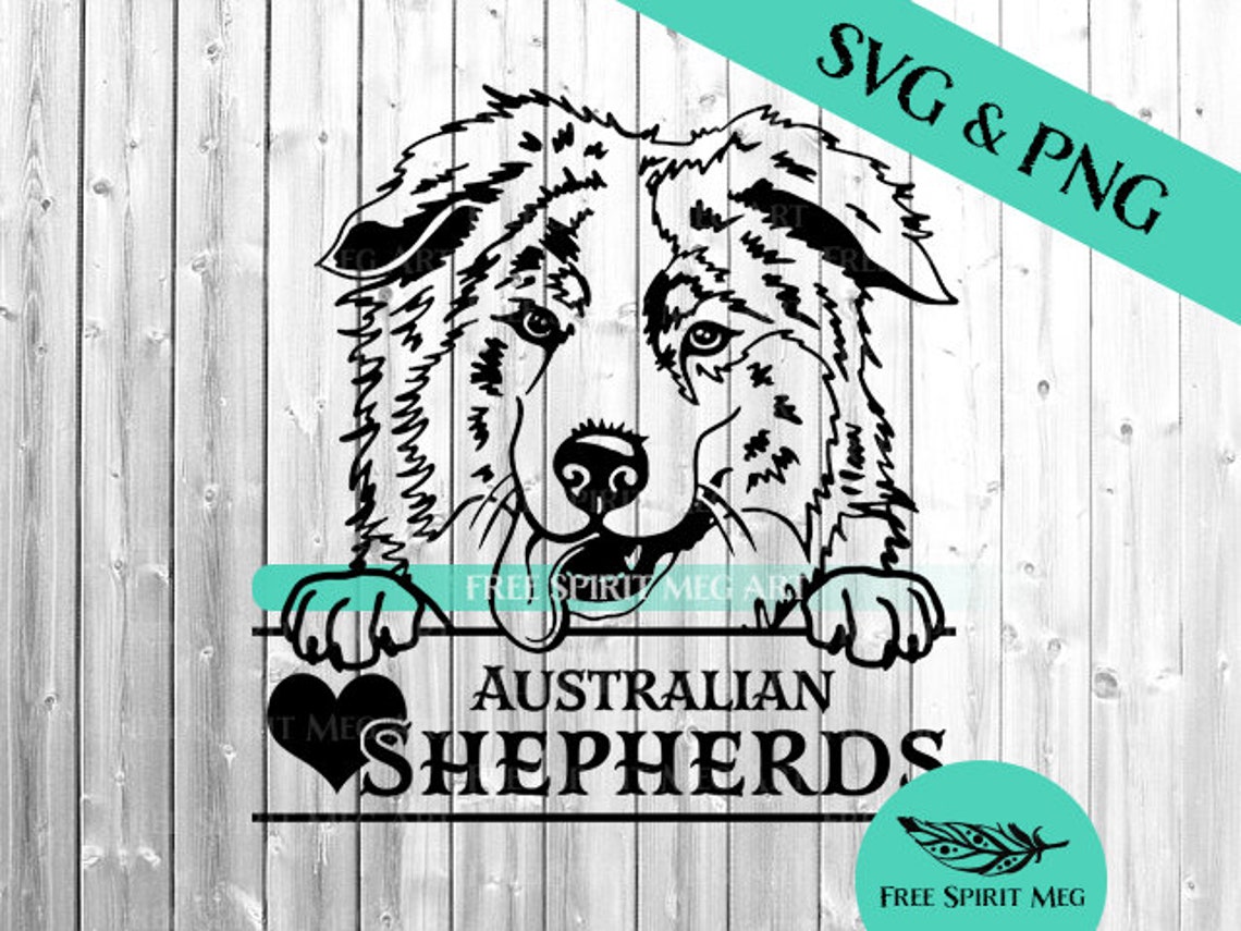 Australian Shepherd SVG Bundle Digital Download Plus PNG - Etsy