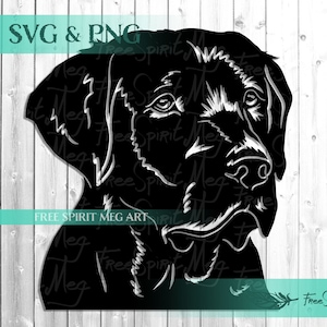 Black Labrador Retriever SVG & PNG, Chocolate Lab Svg, Digital Download ...