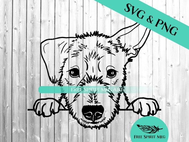 Terrier SVG, Digital Download, Plus PNG File, Terrier Puppy, Peeking ...
