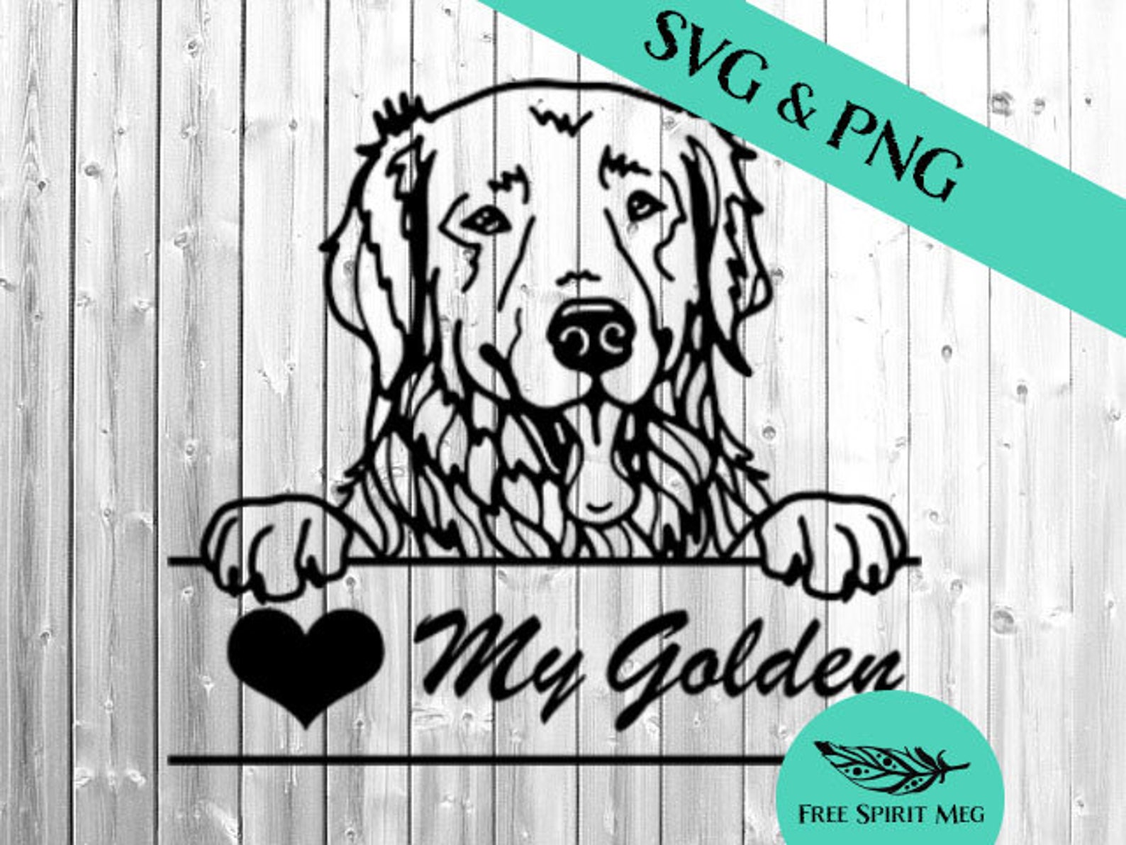Golden Retriever SVG & PNG Bundle 12 Files Instant Download - Etsy