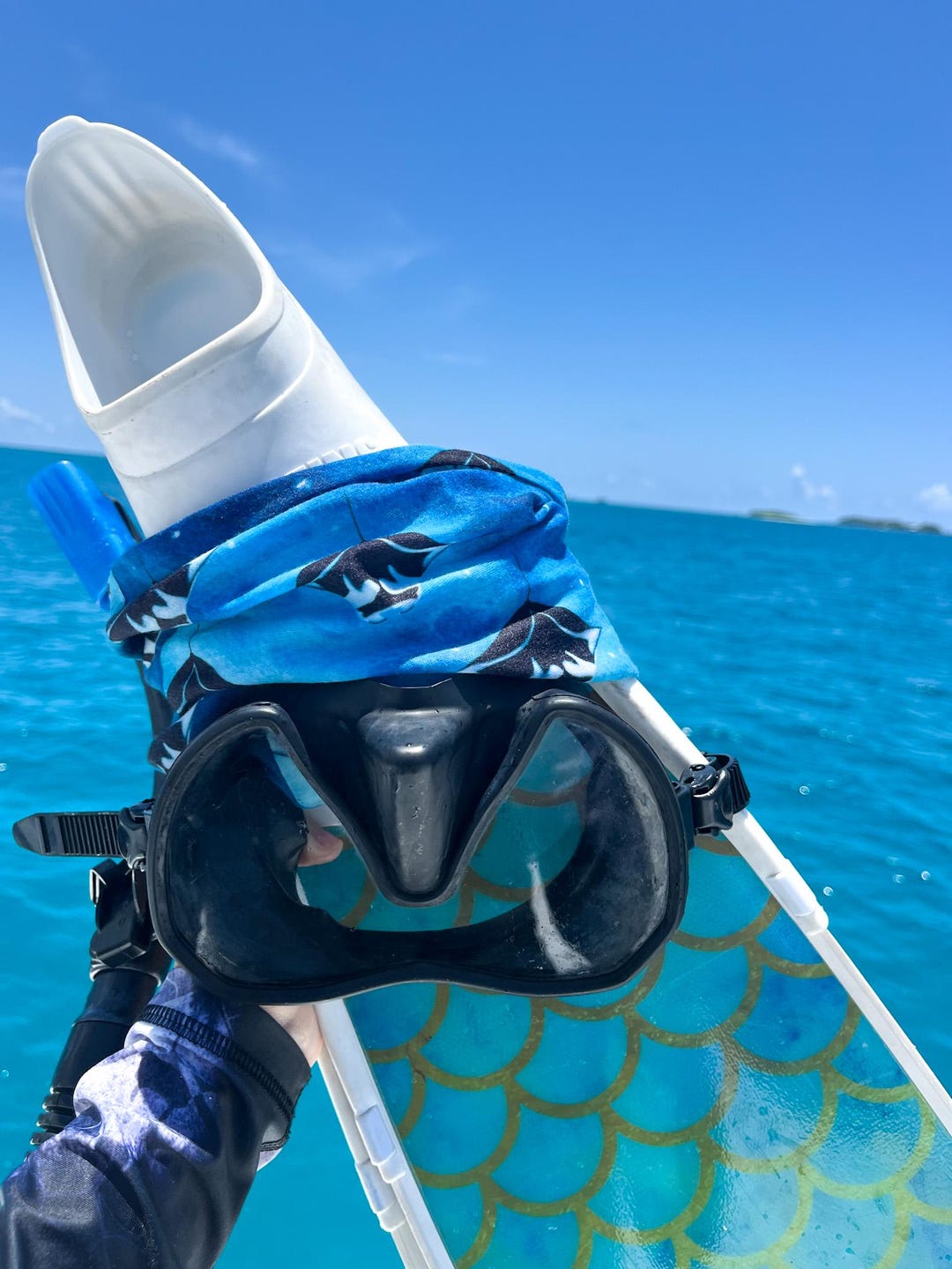 Multi Use Face Covering - Manta Ray Bandana / Buff / Neck Gaiter - Etsy