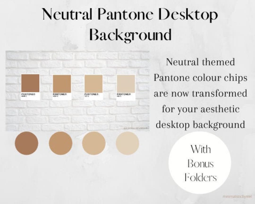 Pantone Neutral Themed Desktop Background - Etsy