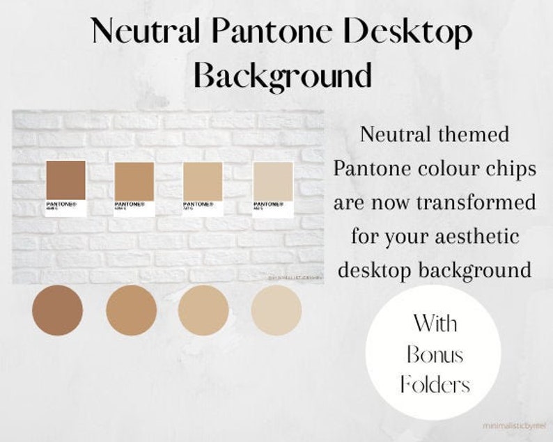 Pantone Neutral Themed Desktop Background - Etsy