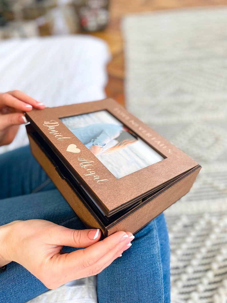 Wooden Memory Box | Personalized Keepsake Photo Box | Wedding Box ...