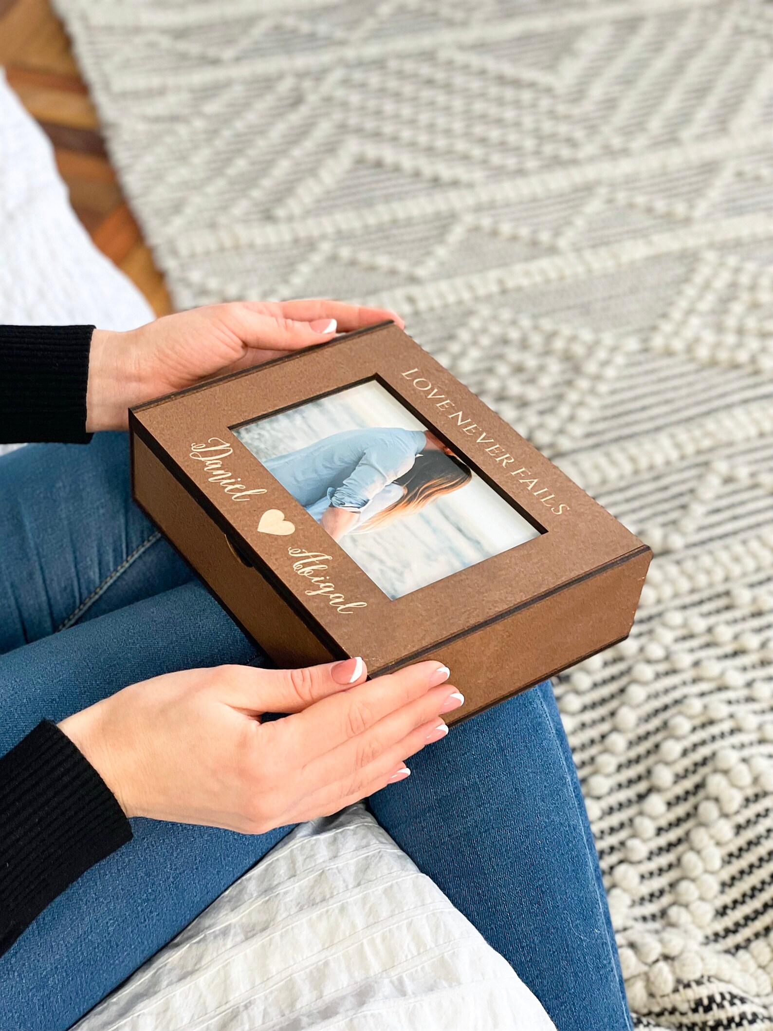 Wooden Memory Box Personalized Keepsake Photo Box Wedding Box Mystery ...